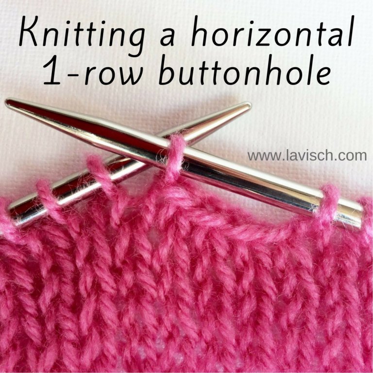 tutorial: horizontal 1-row buttonhole - La Visch Designs