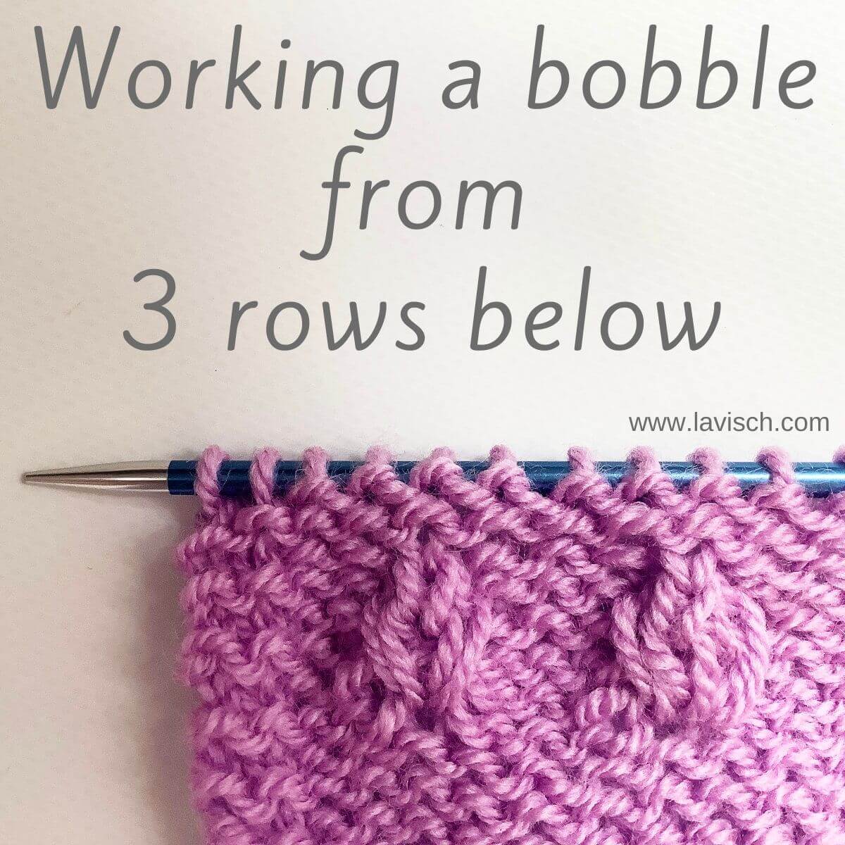 tutorial: knitting a bobble bind-off - La Visch Designs