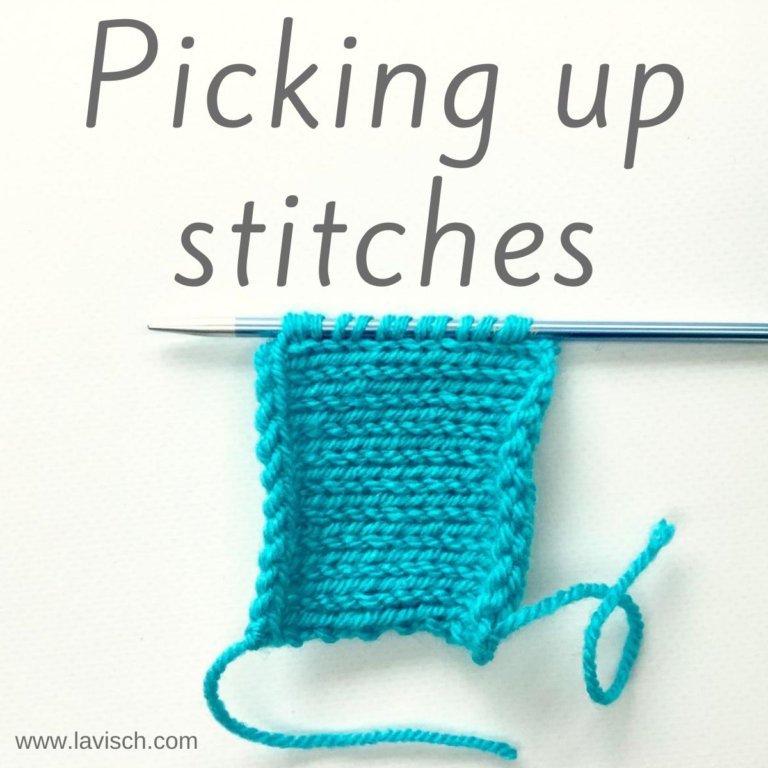 tutorial - picking up stitches - La Visch Designs