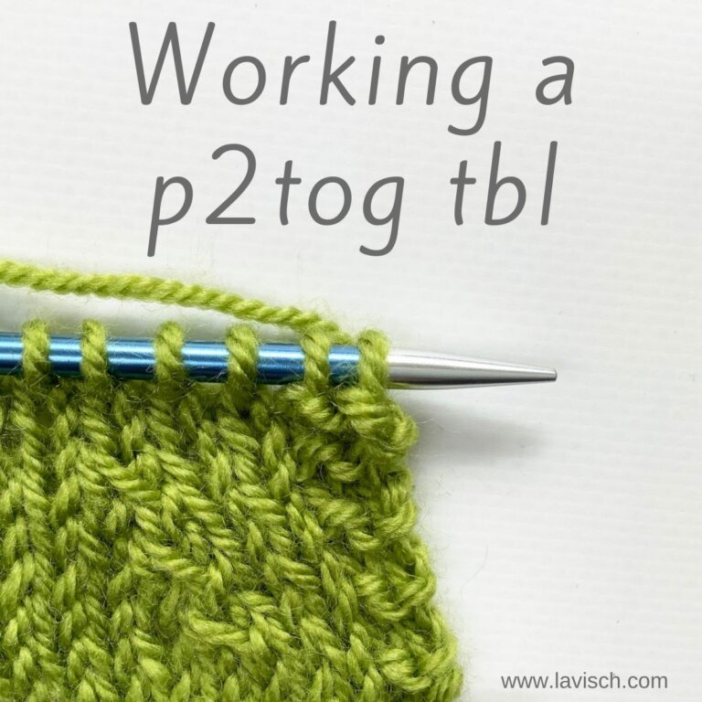 tutorial – working a p2tog tbl - La Visch Designs