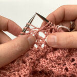 tutorial - working a purl 1 below (p1b) - La Visch Designs