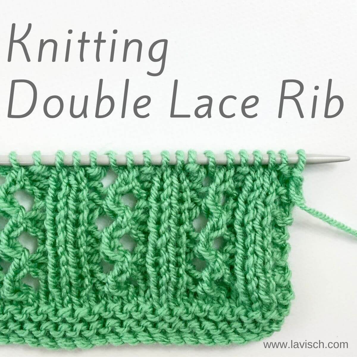 stitch pattern - double lace rib - La Visch Designs