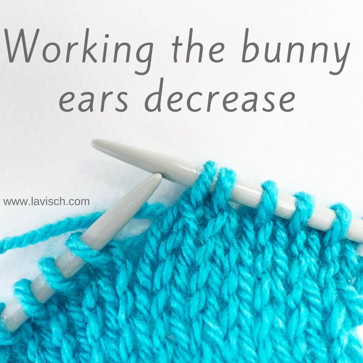 tutorial - working the bunny ears decrease - La Visch Designs