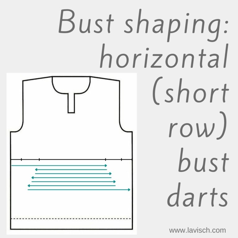 tutorial - bust shaping: horizontal (short row) bust darts - La Visch ...