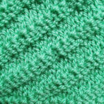 stitch pattern - right slanting diagonal rib - La Visch Designs