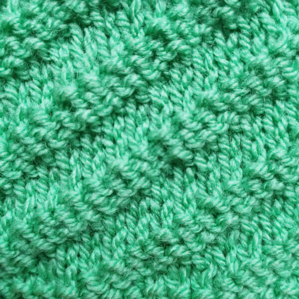 stitch pattern - right slanting diagonal rib - La Visch Designs