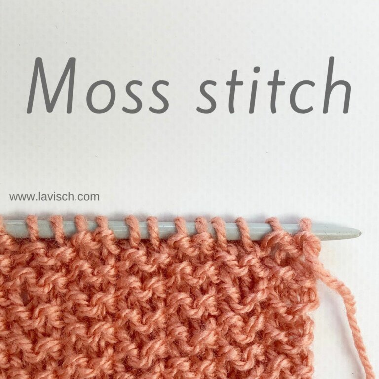 stitch pattern - moss stitch - La Visch Designs