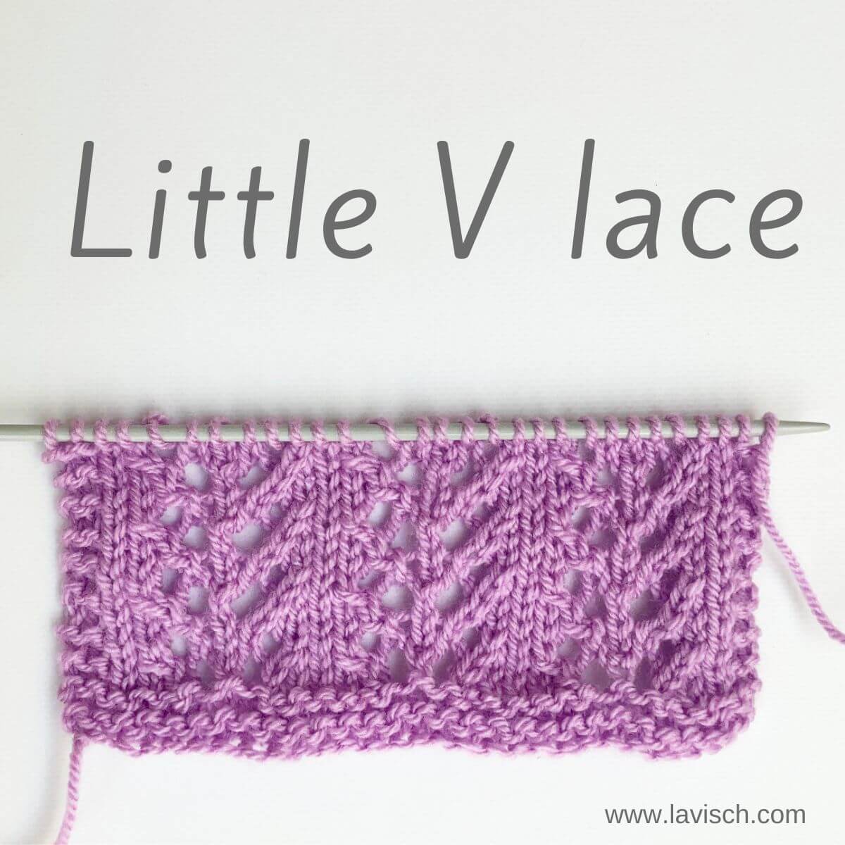 stitch pattern - double lace rib - La Visch Designs