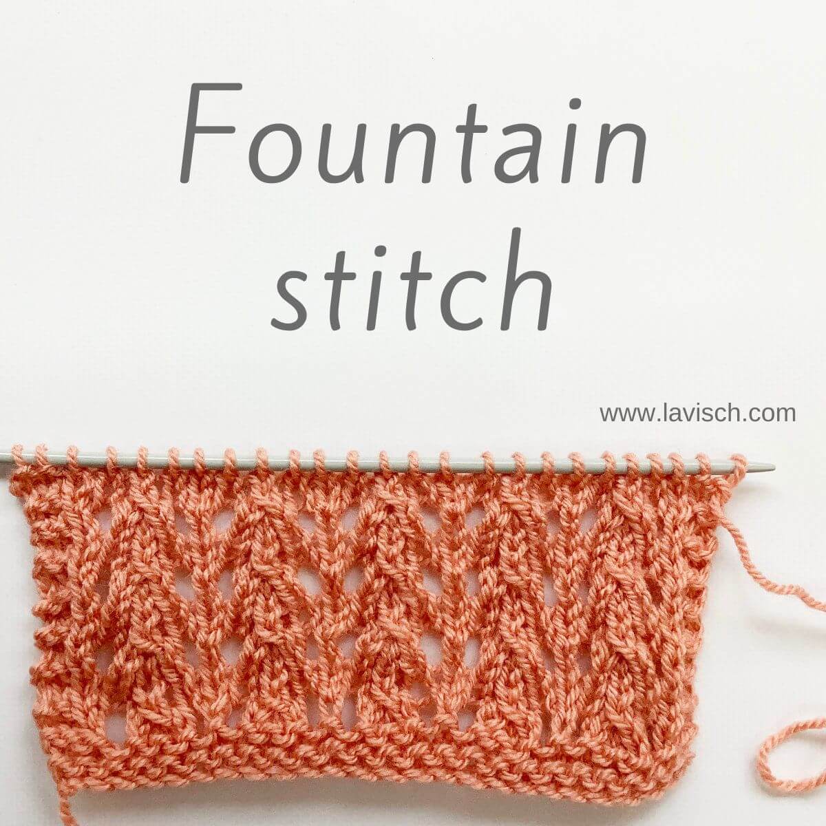 stitch pattern - double lace rib - La Visch Designs