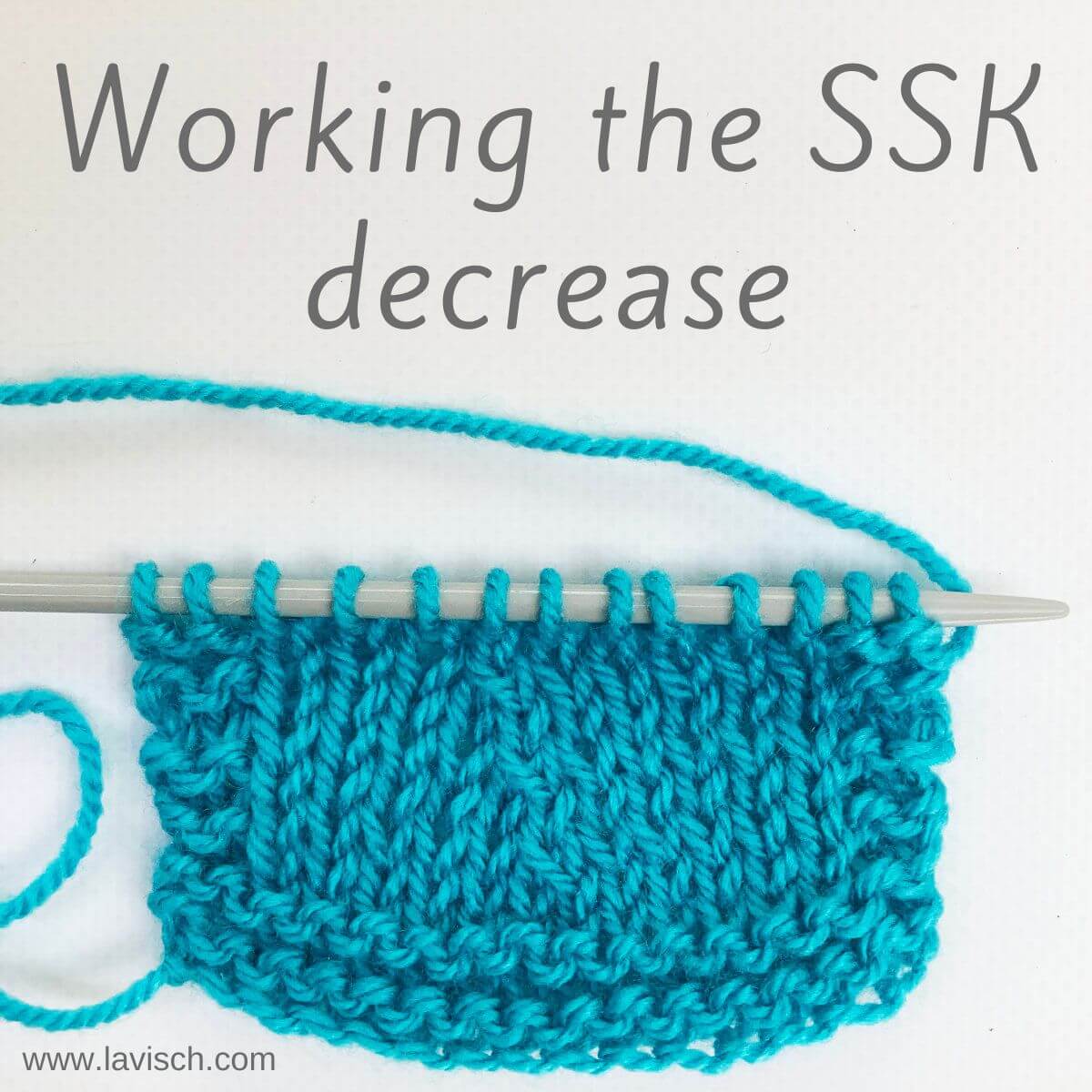 tutorial - knitting the skp decrease - La Visch Designs