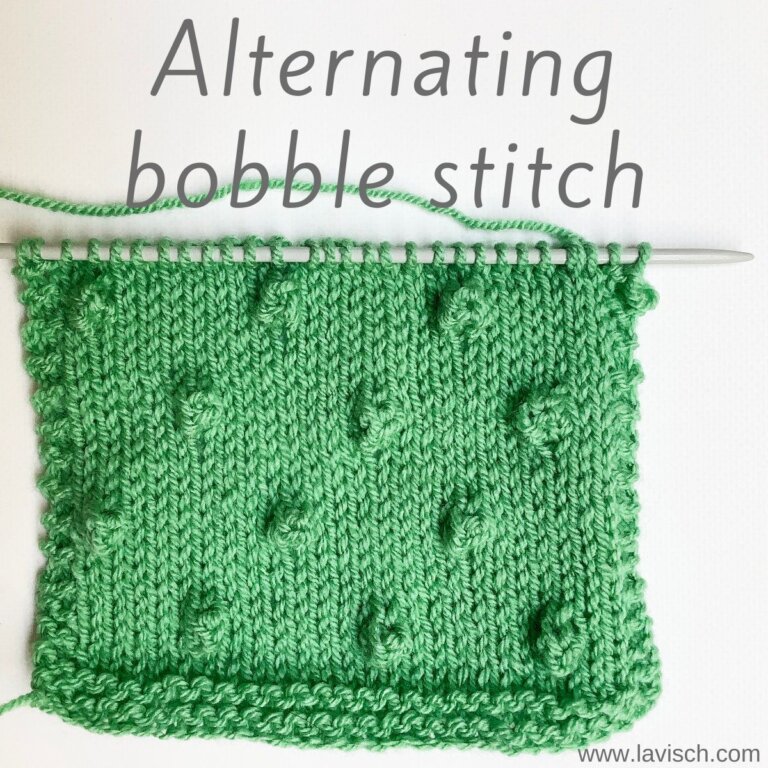 stitch pattern - alternating bobble stitch - La Visch Designs