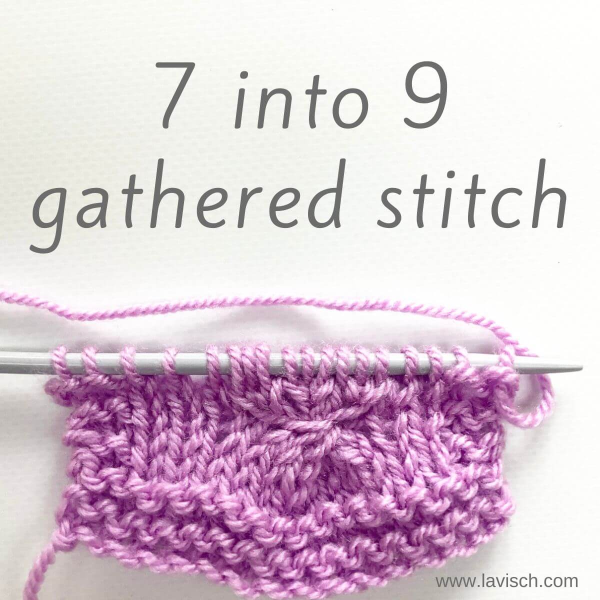tutorial - 7 into 9 gathered stitch - La Visch Designs