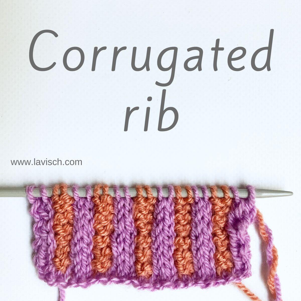 stitch pattern - corrugated rib - La Visch Designs