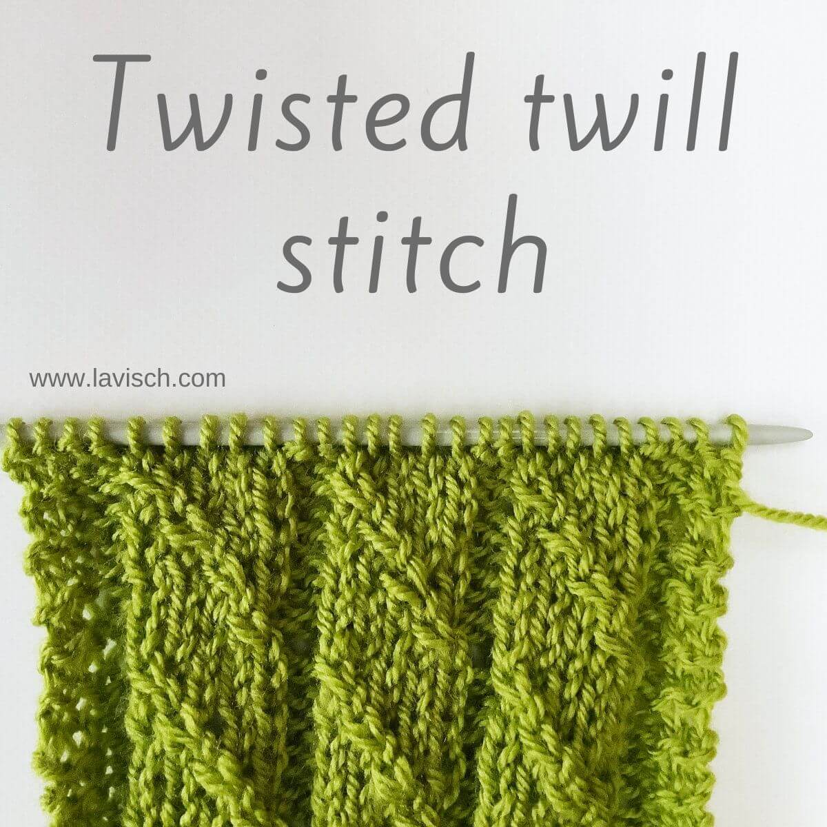 stitch pattern - twisted twill stitch - La Visch Designs