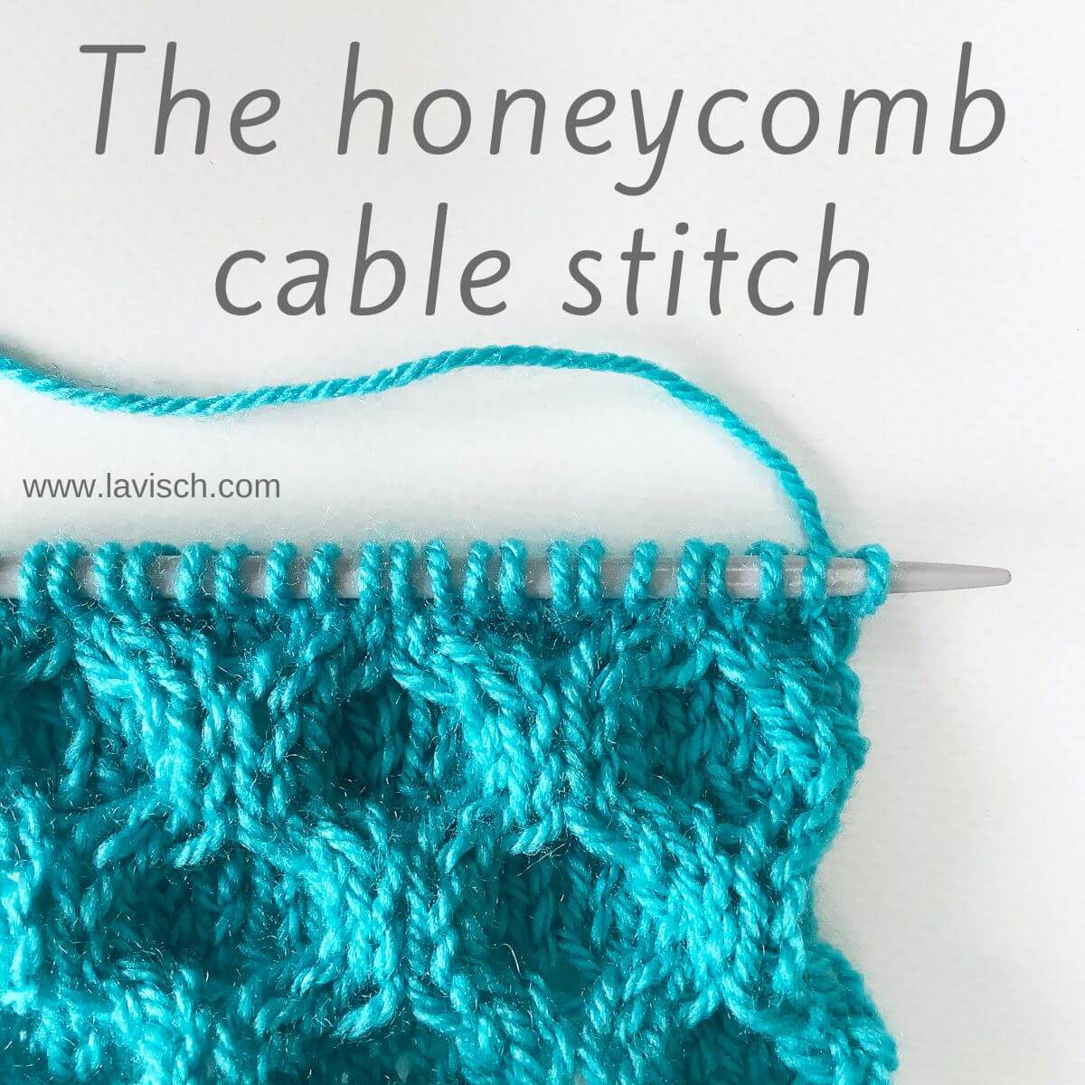 stitch pattern - the honeycomb cable stitch - La Visch Designs