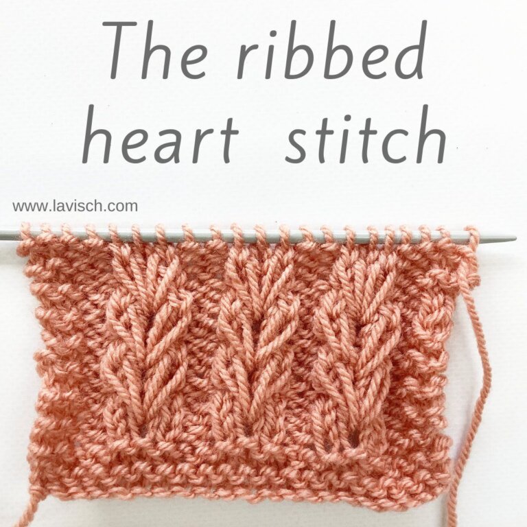 stitch pattern - ribbed heart stitch - La Visch Designs